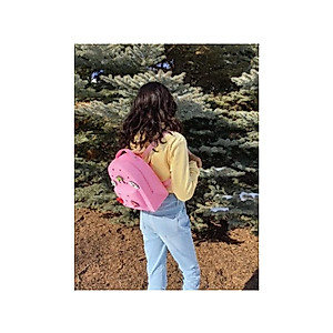 Pop N Shop Kids Silicone Jelly Clog Backpack With Charms - Gift For Boys and Girls Lightweight Fashionable Trendy (Pink)