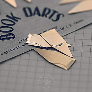 Book Darts 125 Count Tin Brass Bookmarks - Line Book Markers