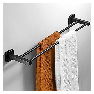 Towel Racks Wall Mounted Towel Rails,Bath Double Towel Storage Rack Towel Bar Space Aluminum Towel Rod for Bathroom or Kitchen, Bathroom Hardware/50Cm (Size : 60Cm)