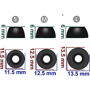 Rqker Foam Eartips Compatible with Pixel Buds Pro Earbuds, 3 Pairs S/M/L Sizes Soft Memory Foam Ear Tips Foam Tips Eartips Earbuds Tips Compatible with Pixel Buds Pro, Black sml