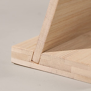 Justsoso Large Bamboo Necklace Display Stand, Pendant Necklace Wood Jewellery Holder, Chain Jewelry Big Rack Organizer for Store Show Sell (White PU)