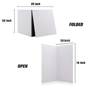 Photography Foldable Reflector Backdrop, 78.7x78.7inch 2 in 1 Background Cardboard, Double Sided Black/White Light Diffuser Board, BEIYANG