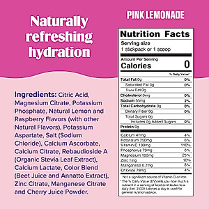 Ultima Replenisher Daily Electrolyte Drink Mix – Pink Lemonade, 30 Serving – Hydration Powder with 6 Key Electrolytes & Trace Minerals – Keto Friendly, Vegan, Non-GMO & Sugar-Free Electrolyte Powder