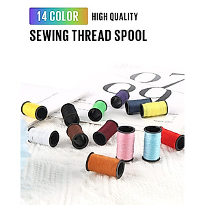 JANREAY Sewing Kit with 94 Sewing Accessories, Sewing Kit Travel Sewing Accessories for Beginners, Yarn Rolls, Sewing Needles, Yarn, Thimble, Tape Measure etc