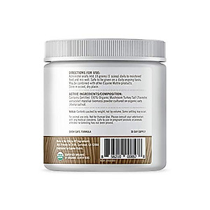 Mushroom Matrix Equine Turkey Tail Mushroom Supplement, Fortify, 30 Servings, Holistic Immune Support for Horses, 300 Grams, Organic, Product of USA