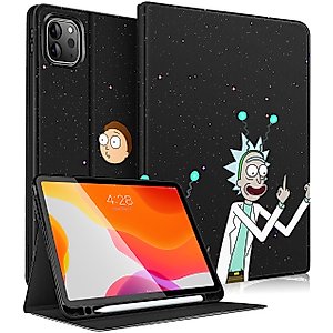 Trendy Fan for iPad Pro 12.9 Case 2022/2021/2020/2018 for Kids Teen Boys Girls Women Folio Smart Pencil Holder Cute Cartoon Kawaii Design Cover for Apple iPad 12.9 Inch(6th/5th/4th/3rd Generation), Rk