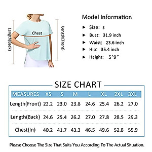 THE GYM PEOPLE Women's Workout T-Shirts Loose Fit Short Sleeve Cotton Running Basic Tee Tops with Split Hem White