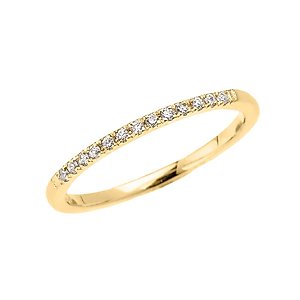 10k Yellow Gold Dainty Diamond Stackable Ring (Size 5)