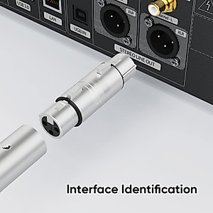 CableCreation [5-Pair XLR Female to Female & XLR Male to Male 3PIN Adapter Connector Compatible Microphone,Mixer,Silver