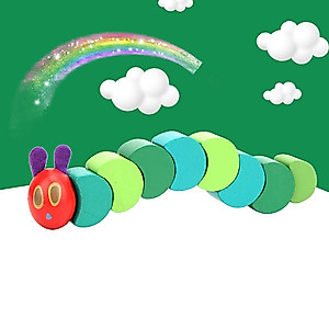 5Packs Kids Wooden Wiggly Caterpillar Worm Toys, Sensory Wood Bead Jointed Worm Toys for Children Baby Boys Girls Unisex