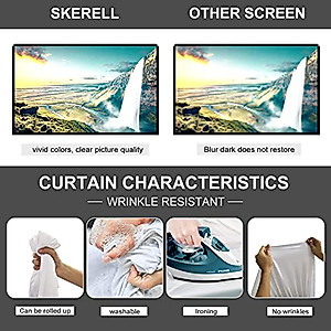 Projector Screen with Stand 80 inch Portable Projection Screen 16:9 4K HD Projections Movies Screen with Carry Bag for Indoor Outdoor Home Theater Backyard Cinema Travel
