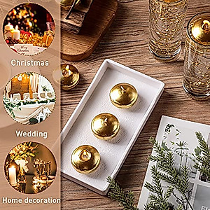 40 Pieces Unscented Floating Candles Small Floating Candles 1 x 1.8 Inches Smooth Wax Gold Floating Candles Round Long Lasting Tea Lights Candles for Pool Wedding Bathtub Dinner Home Favors