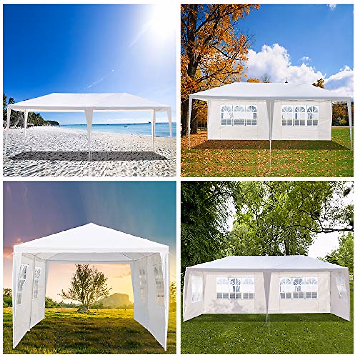 Mytunes 10'x20' Outdoor Waterproof Canopy Tent Outdoor Canopy Tent Camping Gazebo Storage Shelter Pavilion Cater for Party Wedding Heavy Duty Patio Garden Gazebo