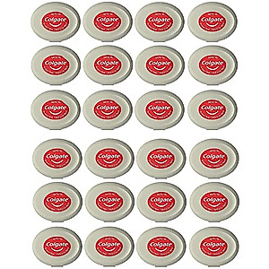 Colgate Total Dental Floss, Mint Flavor, Small Travel Size 3 Yards (2.7 Meters) - Pack of 24