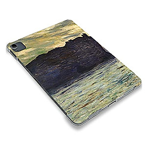 Claude Monet Sunset at Etretat case Compatible with iPad Mini Air Pro 7.9 8.3 9.7 10.2 10.9 11 12.9 inch Pattern Cover New 2022 2021 Trifold Stand 3 4 5 6 7 8 9 Generation (8.3 Mini 6)