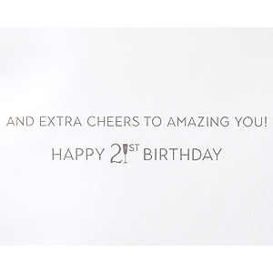 Papyrus 21st Birthday Card (Extra Cheers)