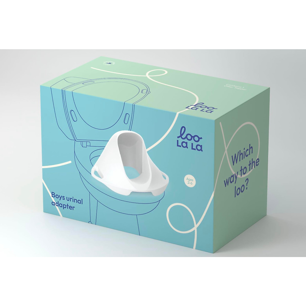 The Otter Topper | Urinal Adapter for Potty Training and Beyond, Easy-to-Clean, Made in USA, Age 2-7 Boys' Urinal Trainer with Sleek Design to Keep Kids' Bathroom Clean from Loo La La