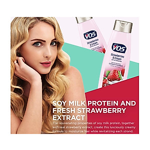 Alberto Vo5 Moisture Milks Strawberries and Cream Moisturizing Conditioner, 12.5 Fluid Ounce - 6 per case.