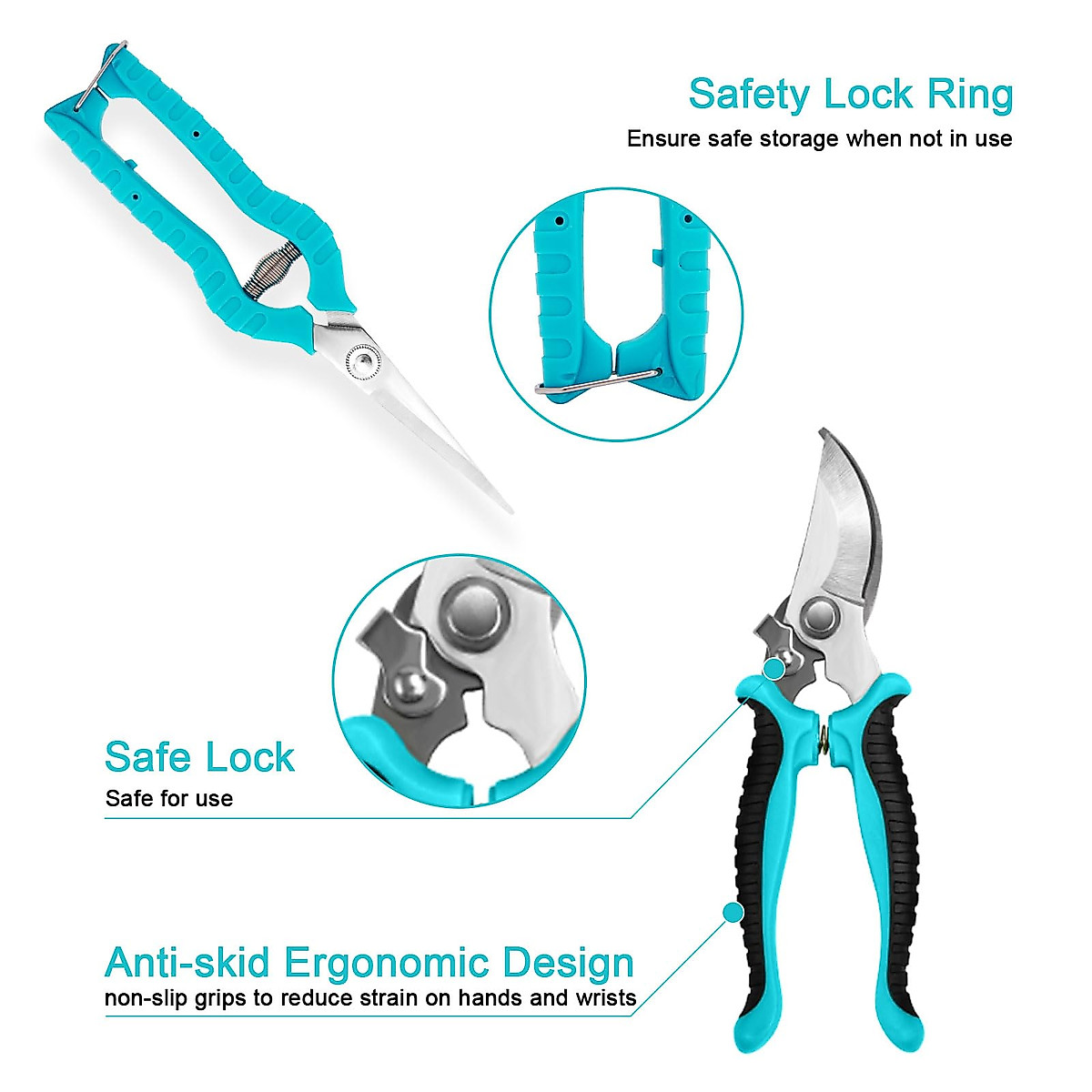 Garden Tool Set with Non Slip Rubber Grip,11 Piece Stainless Steel Gardening Tool Sets,Thickened Repotting Mat & Storage Tote Bag,Heavy Duty Outdoor Hand Tools Uprooting Weeding Tool, Ideal Gifts Blue