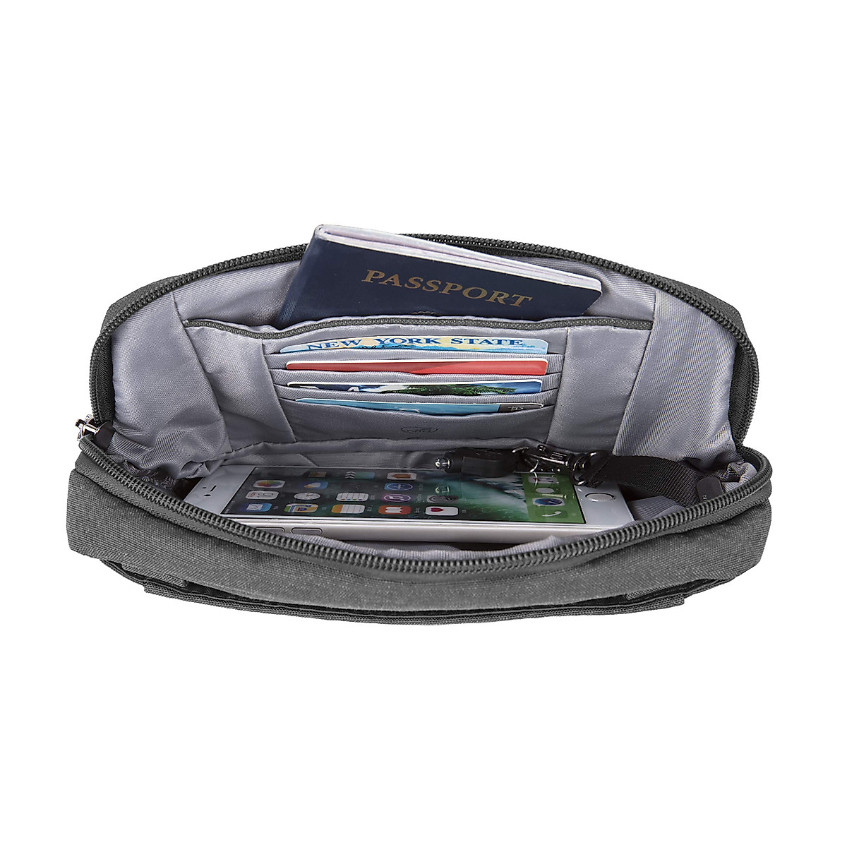 Travelon Women's Anti-Theft Metro Convertible Sm, Gray Heather, One Size