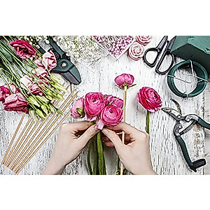 Bamboo Plant Stakes,HAINANSTRY Wood Plant Supports,Natural Bamboo Sticks for Plants/Floral/Potted Plant,Wooden Sign Posting Garden Sticks - 16 Inches 25 Pack