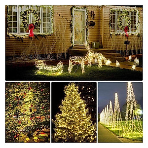 LIUPENGWEI Fairy String Lights，LED Rope Lights with 8 Lighting Modes, Perfect for Home, Garden, Bedroom, Christmas, Wedding, Party Decoration Lamp Garden Ghost Light