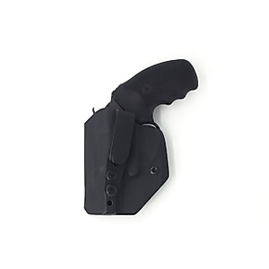 Compatable with Charter Arms Undercover 38 Special .38 Ambidextrous IWB Kydex Holster Inside Waistband Concealed Carry Holster Made in USA (Black)