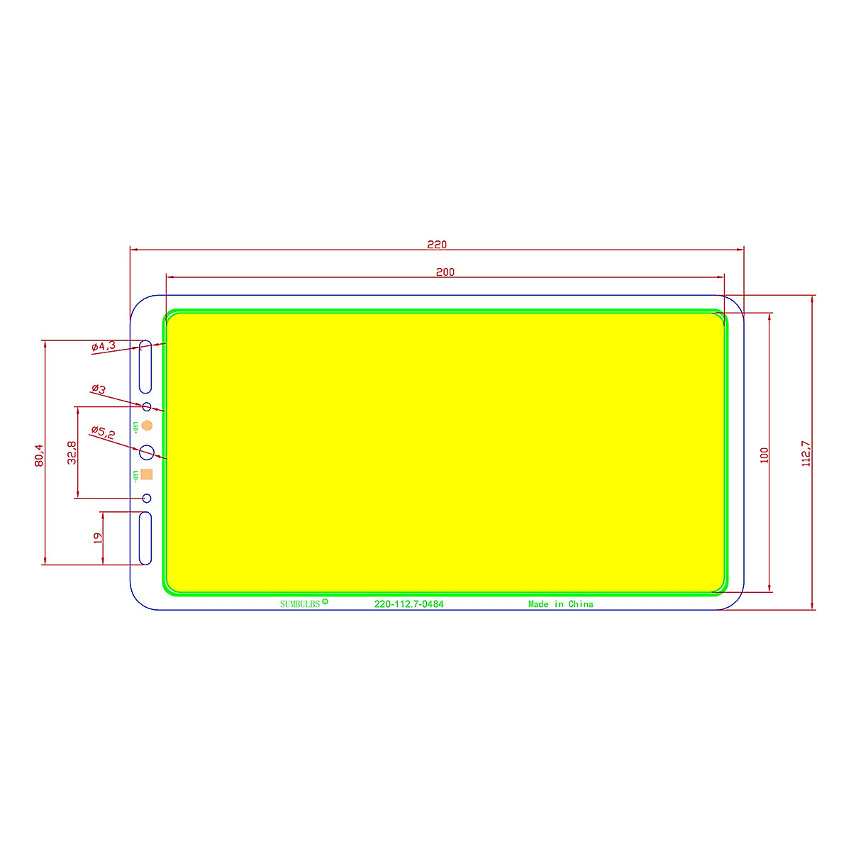 symbuth Ultra Bright DC 12V COB LED Panel Light with Remote Control Dimmer, Max 70W Chip Strip, LED Module for Outdoor Camping Hiking Lamp, Car Battery Drive Lights Emitting Cold White 6500K