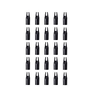 Bluecell 25pcs Plastic Black Color Archery Hunting Compound Bow Arrow Nocks for 5/16inch Arrows