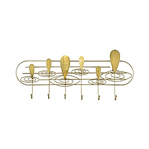 LHLLHL Creative Wrought Iron Hook Entrance Hallway Coat Hook Raindrop Hanger Decoration Coat Hook Key Hook (Color : Gray, Size : 78cm)