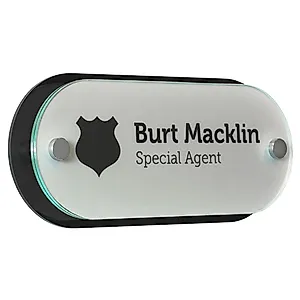 Displays2go 10 x 4 Inch Oval Door Sign, Acrylic Plates, Standoffs, Printable Film Sheets (DSIGN104OBD)