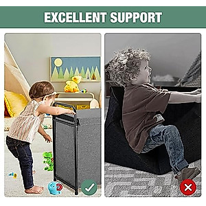 HOUSE AGAIN Kids Toy Box With Lid Toy Chest - Large Toy Chest for Kids Girls Boys, Playhouse Nursery Bedroom 26.26" L x 21.10" H x 13.00" W