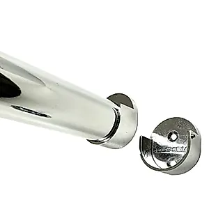 CUSTOM CUT | Up to 36" | HEAVY DUTY Chome Closet Rod | 1 5/16" Dia. | w/Matching End Brackets