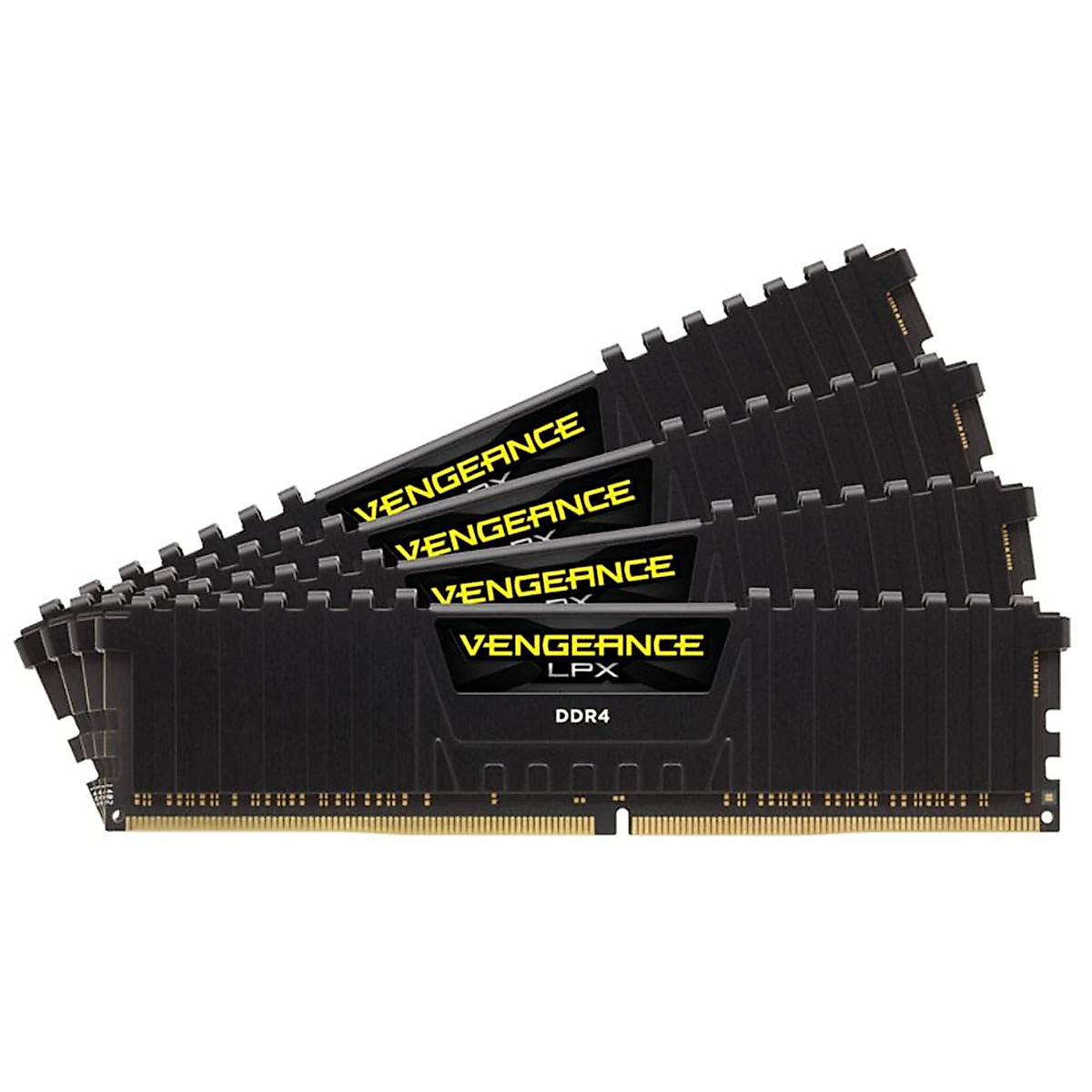 CORSAIR Vengeance LPX 64GB (4x16GB) DDR4 3600 (PC4-28800) C18 1.35V Desktop Memory - Black