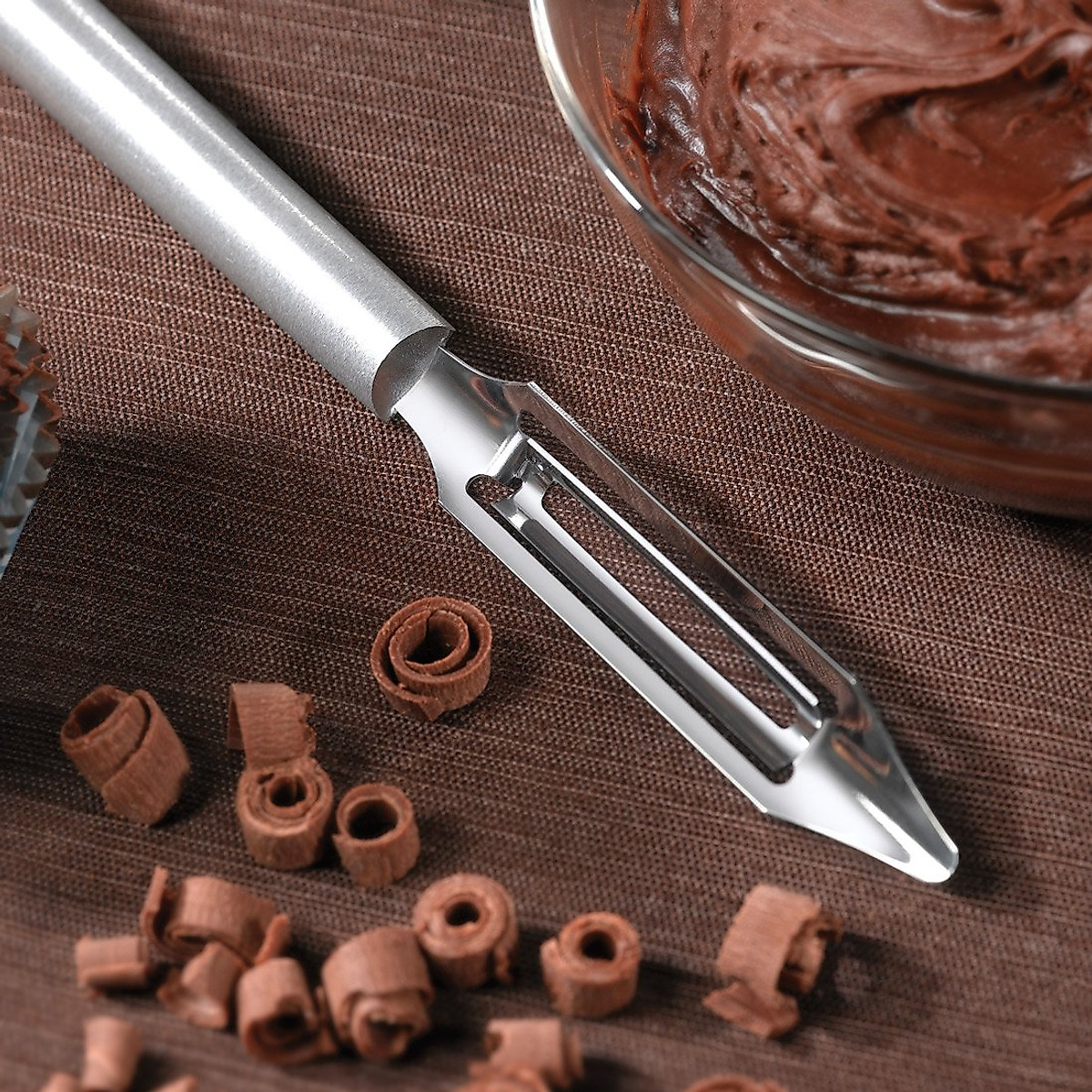 Rada Cutlery Top Seller’s Kit Knives – Includes Paring Knife, Tomato Slicer, Vegetable Peeler With Brushed Aluminum Handles Plus Quick Edge Knife Sharpener