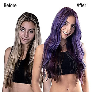 Purple Color Depositing Shampoo - Semi Permanent Hair Color with BondHeal Bond Rebuilder - Violet Hair Dye 6.4 oz