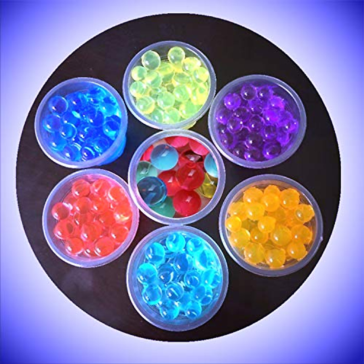 XINGLIAN 50 Pack 4 Ounce Clear Slime Foam Ball Storage Containers with Lids for DIY Craft Making