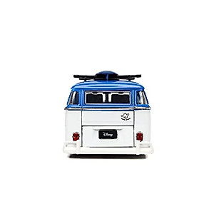 Jada Toys Disney Mickey and Friends 1:24 Volkswagen T1 Bus Die-cast Car w/ 2.75" Mickey Mouse Figure, Toys for Kids and Adults