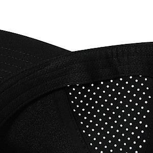 VOBOOM Men Quick Dry Baseball Cap Laser Cut Mesh Ball Cap Curved Brim Snapback Hat (Black)