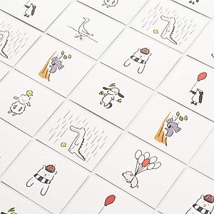 Monolike Message Buddy Card - Mix 40 Mini Single cards, 20 envelopes Package