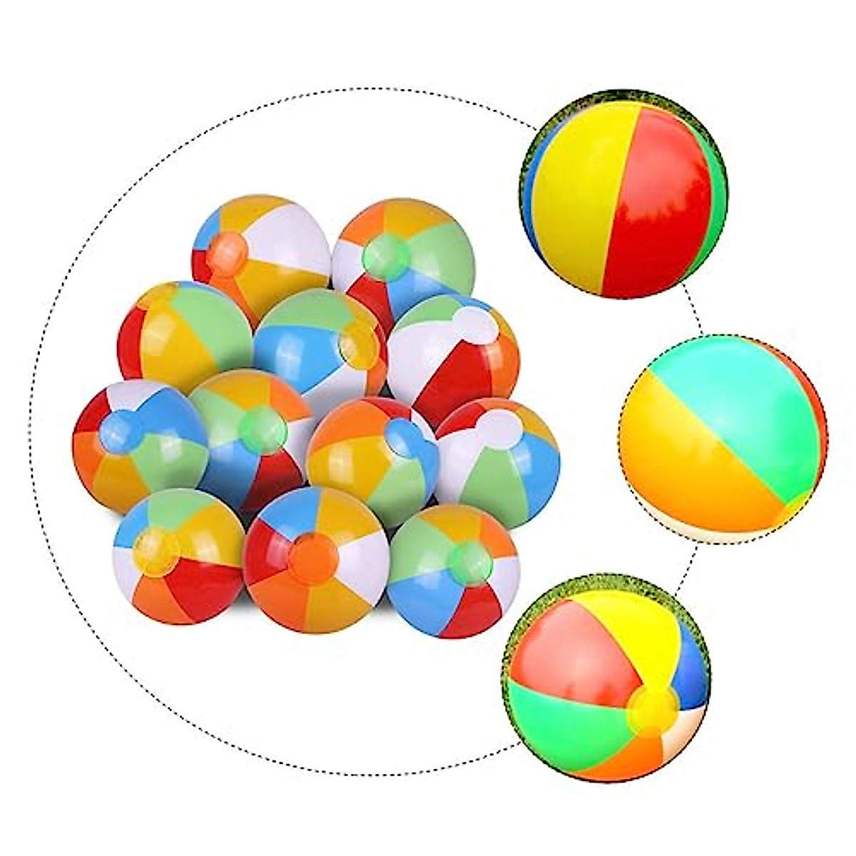 TOYANDONA 12PCS Beach Ball Prom Decorations Inflatable Kiddie Pool Outdoor Kids Toys Swimming Pool for Kids Toys for Kids Outside Toys Kids Playing Ball Kids Swimming Toy Water Park Ball PVC