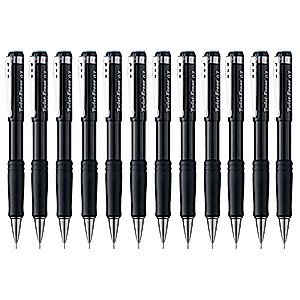 Pentel Twist-Erase III Mechanical Pencil, 0.7mm, Black Barrel, 12 Pack (QE517A-12)
