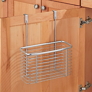 iDesign Axis Steel Over-the-Cabinet Storage Basket - 6.2" x 11" x 13.8", Silver