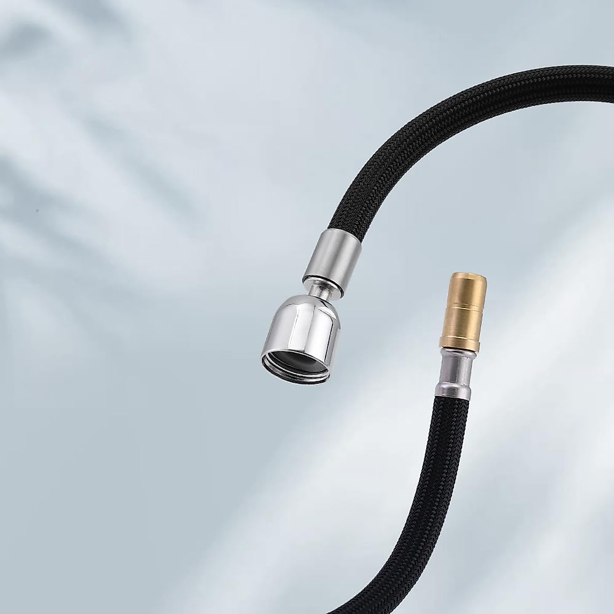 1114379-BC Faucet Hose Kit for for KOHLER 1219935-BC Pull-Down Pull Out Kitchen Faucet Hose Replacemnet Part Kit,67-Inch Bright Chrome Finish