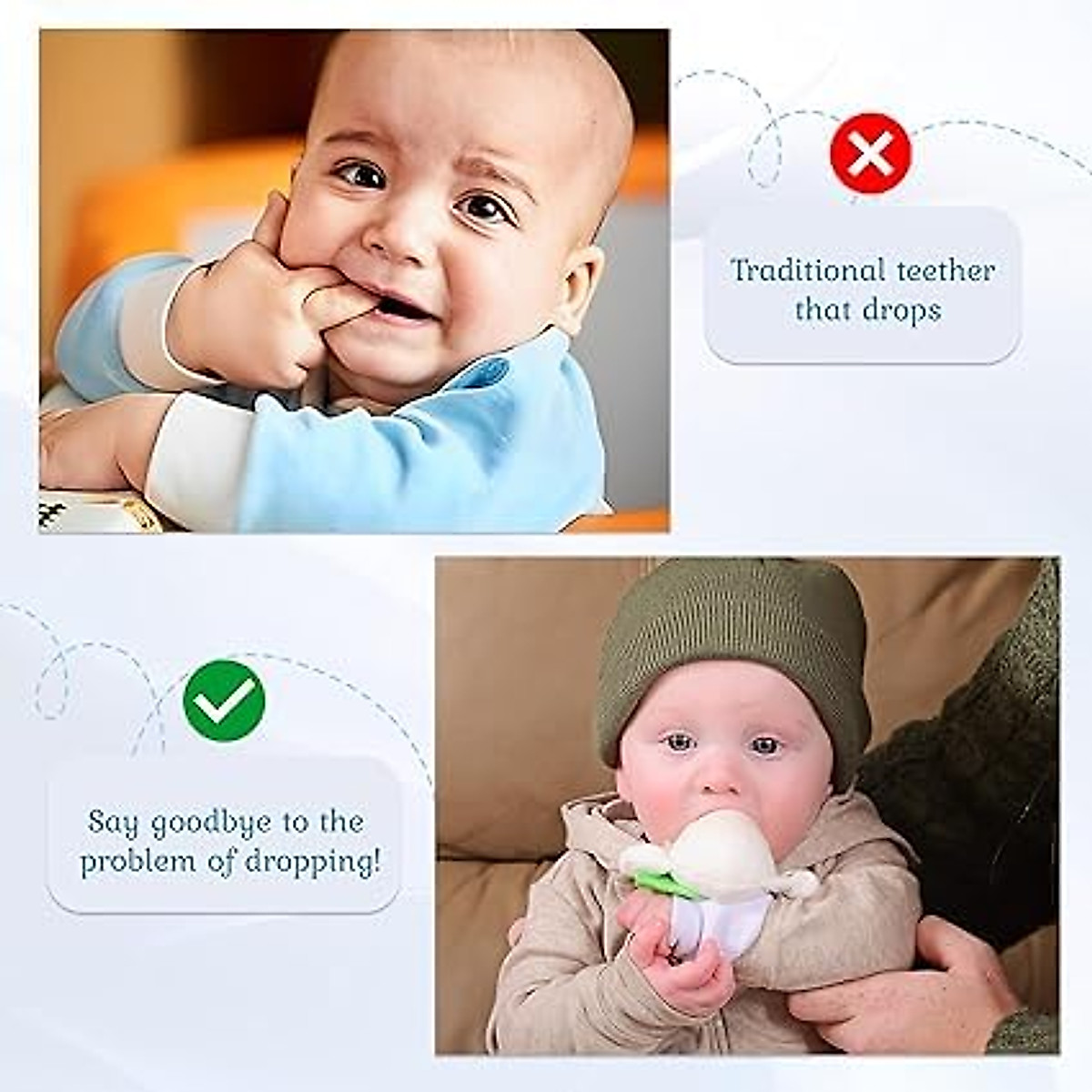 Wristy Buddy Teething Ring for Babies 0-6 8 10 12 Months | Cute Soft Lamb Animal Teething Toys & Gloves | Baby Teething Relief Toy Pack | Infant Chew Toys for 3-6 Months, 1 2 3 Years