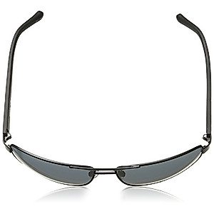 Fossil Men's FOS3060s Rectangular Sunglasses, Matte Black/Gray, 63 mm