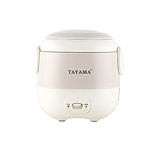 Tayama 1.5 Cup Portable Mini Rice Cooker, White (TMRC-03R)