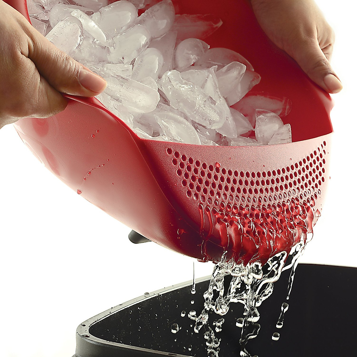 Norpro NOR-2176 Serving Bowl with Strainer , Red