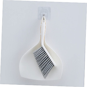 TOKIDNY 1 Set Desktop Cleaning Broom White Broom Mini Table Pan Computer Cleaner Kit Tabletop Accessories Pet Cleaning Tool Cleaning Accessories Mini Broom Mini Lip Gloss Pp