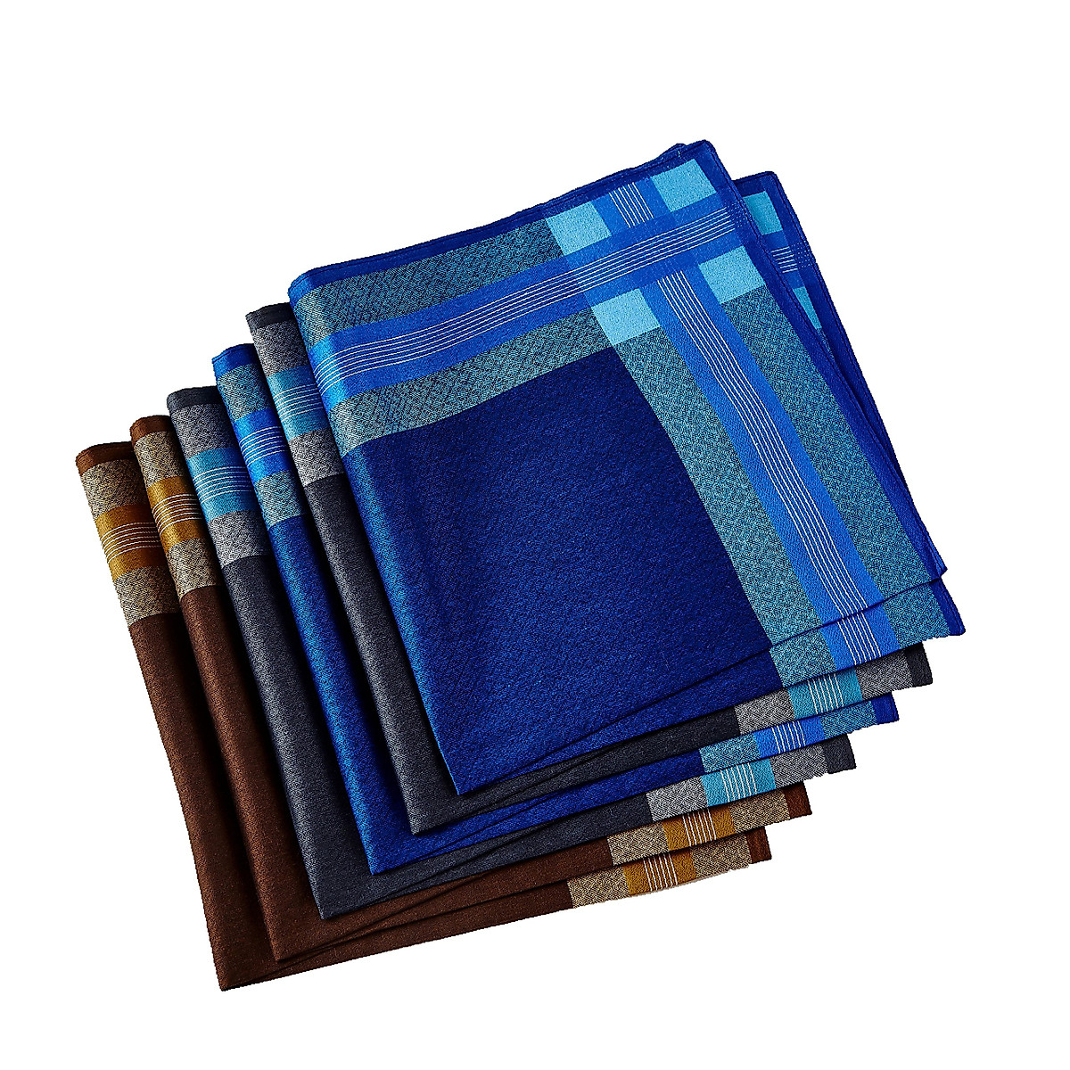 Men's Handkerchiefs,100% Cotton 6 Piece Gift Set